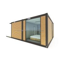China 20ft or 40ft Portable Tiny Home Prefabricated Light Steel Villa Modular Prefab Houses with Galvanized Steel Square Tubes for sale