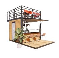 China 10ft Modern Design Fast Food Mini Pop-Up Shop Flat Pack Steel Container for Carport in Outdoor Cafe Coffee Bar Carport for sale
