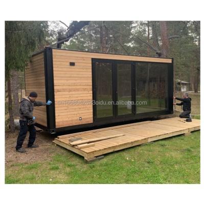China Customized Tiny Wooden Metal Warehouse Modern Expandable Container Prefabricated House for Outdoor Steel Sandwich Panel for sale