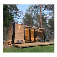 China Wooden Foundation Tiny House on Steel Structure Container House Portable Prefab Modern Design for Hotel for sale