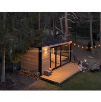 China Wooden Foundation Tiny House on Steel Structure Container House Portable Prefab Modern Design for Hotel for sale