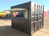 China Main Structure 20ft Container Coffee Bar Fast Food Mini Pop-up Shop Cafe Houses with Galvanized Steel Square Tubes for sale