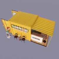 China Portable Pop Up Mobile Mini 10ft Container Home Bar Prefabricated Restaurant Shop Street Food Kiosk for sale