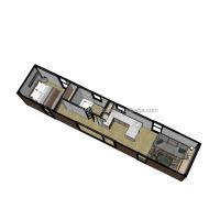 China Modern Simple Shop Customized 20f 40ft Prefabricated Expandable Wooden Container House with 2 Large Bedroom in Simple Style for sale