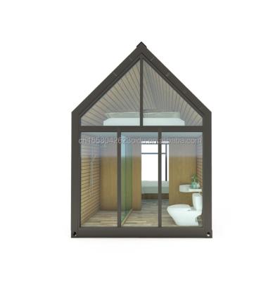 China Outdoor Hotel or Living Aluminum Alloy Windows Triangular Roof Prefabricated Steel Container House with Customized Color for sale
