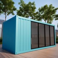 China Outdoor 20ft Prefabricated Steel Structure Home House Container Flat Pack Houses Made of 50/75/100mm Wave Sandwich Panel for sale