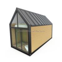 China Outdoor Hotel or Living Aluminum Alloy Windows Triangular Roof Prefabricated Steel Container House with Customized Color for sale
