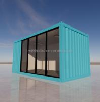 China Outdoor 20ft Prefabricated Steel Structure Home House Container Flat Pack Houses Made of 50/75/100mm Wave Sandwich Panel for sale