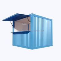 China 10ft Fast Food Mini Mobile Container Coffee Bar Houses Modern Design Outdoor Modified Shipping Container Cafe Shops Pop-up Shop for sale