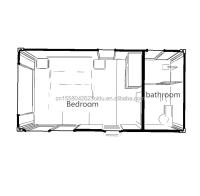 China 20ft Modern Prefabricated Steel Container House Wooden Color Living Prefab Residential Tiny House Couple Hotel Room for sale