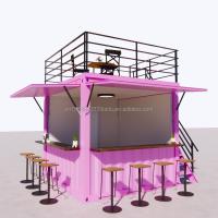 China Steel Frame and Galvanized Steel Bending Prefabricated Container Restaurant Store Food Booth 10 Feet with Container Houses for sale