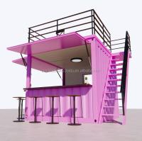 China Steel Frame and Galvanized Steel Bending Prefabricated Container Restaurant Store Food Booth 10 Feet with Container Houses for sale