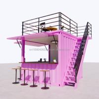 China Steel Frame and Galvanized Steel Bending Prefabricated Container Restaurant Store Food Booth 10 Feet with Container Houses for sale