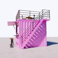 China Steel Frame and Galvanized Steel Bending Prefabricated Container Restaurant Store Food Booth 10 Feet with Container Houses for sale