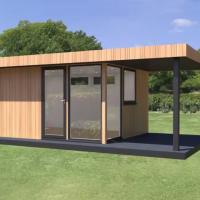China Wall 50/75/100mm Wave Sandwich Panel Expandable Steel Outdoor Living Unit Wooden Prefab House for Mobile Living 20ft/40ft for sale