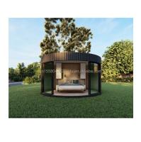 China Galvanized Steel Square Tubes Structure Wooden Round House CE Luxury Modern Container House with Aluminum Alloy Windows for sale