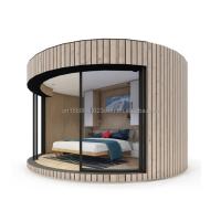 China Galvanized Steel Square Tubes Structure Wooden Round House CE Luxury Modern Container House with Aluminum Alloy Windows for sale