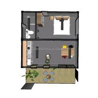 China Easy-to-Assemble 20FT Light Steel Prefabricated Villa with Aluminum Alloy Windows for sale