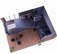 China 20 Foot Luxury Mobile House with Living and Aluminum Alloy Windows Customized Flat Villas for sale