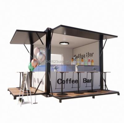 China Hotel 10ft Mini Container Bar Stall in Supermarket with Sturdy Pop-up Store and Modern Design for sale