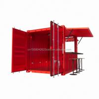 China Hotel 10ft Mini Container Bar Stall in Supermarket with Sturdy Pop-up Store and Modern Design for sale