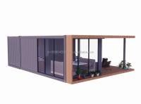 China 2 Bedrooms Prefabricated Tiny Home Made of Steel Material for Modern Design Wooden Residential Home in Outdoor Office for sale