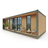 China 40ft Luxury Container Wooden House with 2 Bedrooms Prefabricated Home Office Modern Design Galvanized Steel Bending 180g for sale