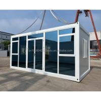 China Galvanized Steel Square Tubes Main Structure Prefabricated Tiny Room Container House for Construction Site Warehouse Family for sale