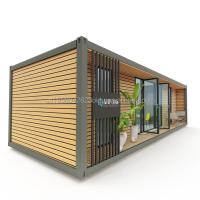 China 40ft Luxury Container Wooden House with 2 Bedrooms Prefabricated Home Office Modern Design Galvanized Steel Bending 180g for sale