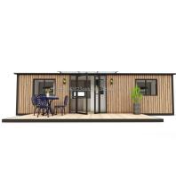 China Customized Color Wooden Homes for Family Made of Steel Sandwich Panel and Galvanized Steel Square Tubes for sale