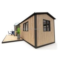 China Customized Color Wooden Homes for Family Made of Steel Sandwich Panel and Galvanized Steel Square Tubes for sale