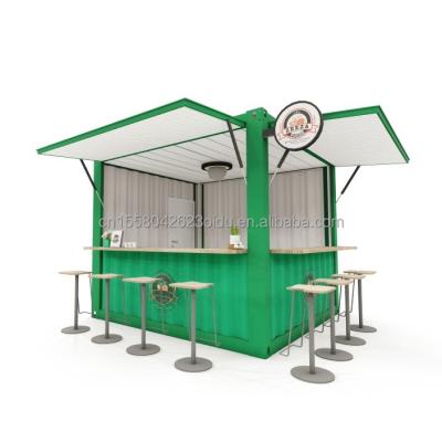 China 10ft and 20ft Container Coffee Shops with Aluminum Alloy Windows Portable Pop Up Cafe Bar for sale