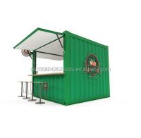 China 10ft and 20ft Container Coffee Shops with Aluminum Alloy Windows Portable Pop Up Cafe Bar for sale