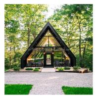 China Steel Structure Triangular Wooden House for sale