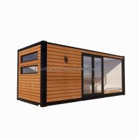 China 20 FT Customizable Modern Prefabricated Steel Container House with Outdoor Wooden Container and Aluminum Alloy Windows for sale