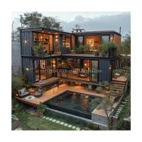China 50/75/100mm Wave Sandwich Panel Wall EU Modern Design Steel Structure Building for Log Hotels or Mobile Little House Prefabricated Home for sale