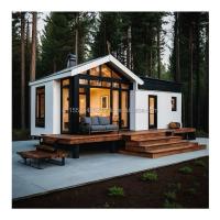 China 50/75/100mm Wave Sandwich Panel Wall EU Modern Design Steel Structure Building for Log Hotels or Mobile Little House Prefabricated Home for sale