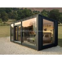 China 50/75/100mm Wave Sandwich Panel Wall EU Modern Design Steel Structure Building for Log Hotels or Mobile Little House Prefabricated Home for sale