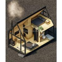 China Fast-Installed Two-Storey Prefab Villa with A-Frame Design and Triangle Container Made of Galvanized Steel Square Tubes for sale