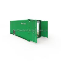 China Customized Color Steel Frame Prefabricated Mobile Clothing Store with Galvanized Steel Bending for sale