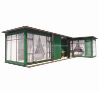 China Customized Color Steel Frame Prefabricated Mobile Clothing Store with Galvanized Steel Bending for sale