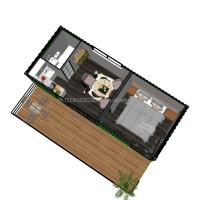 China Steel Frame Galvanized Steel Bending 180g Modern 20FT 40FT Prefabricated House for Shipping Container Garden Home Hotel for sale