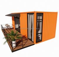China Steel Frame Galvanized Steel Bending 180g Modern 20FT 40FT Prefabricated House for Shipping Container Garden Home Hotel for sale
