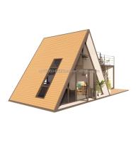 China Aluminum Alloy Windows Luxury Modern A-Frame Low-rise Villa Heat-Insulated Modular Prefab Tiny Triangle House for Apartment for sale