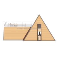 China Aluminum Alloy Windows Luxury Modern A-Frame Low-rise Villa Heat-Insulated Modular Prefab Tiny Triangle House for Apartment for sale