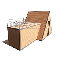 China Aluminum Alloy Windows Luxury Modern A-Frame Low-rise Villa Heat-Insulated Modular Prefab Tiny Triangle House for Apartment for sale
