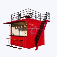 China Shop Professional Customized Container Coffee Shop Bar Fast-food Restaurant Convenience Store Kiosk Booth with Aluminum Alloy Windows for sale