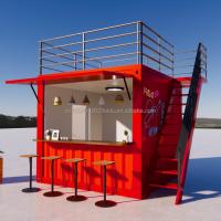 China Shop Professional Customized Container Coffee Shop Bar Fast-food Restaurant Convenience Store Kiosk Booth with Aluminum Alloy Windows for sale