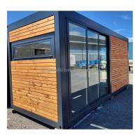 China Outdoor Modern Design Expandable Container Home Prefabricated Wooden Structure Large Glass Sunroom for Family Couple Hotel for sale