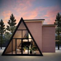 China Detachable Container and Aluminum Alloy Windows CE EU Certified Modern Luxury Prefab Triangle House for Office or Warehouse for sale
